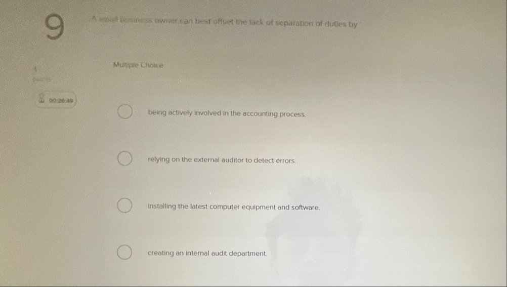 Solved Muitiple Choice0026.49being actively involved in the | Chegg.com