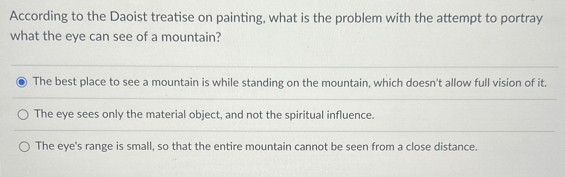 Solved According to the Daoist treatise on painting, what is | Chegg.com