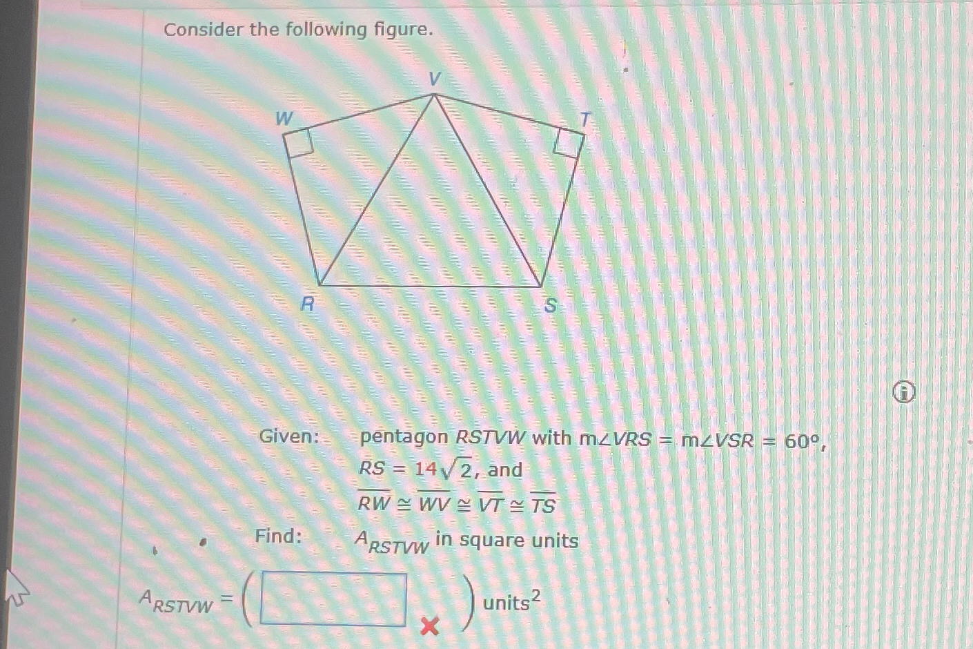 Solved Consider the following figure.(1)Given: pentagon | Chegg.com