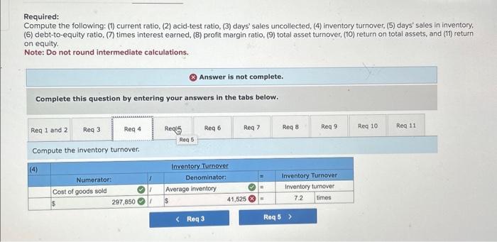 Solved Required: Compute the following: (1) current ratio, | Chegg.com