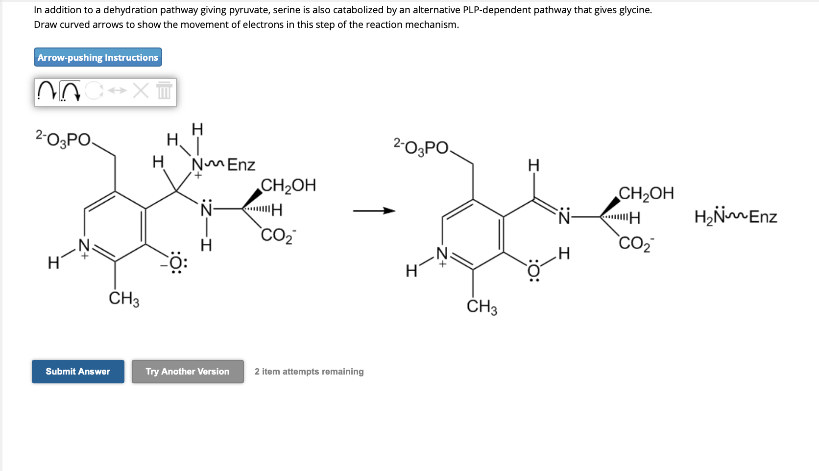 Solved In addition to a dehydration pathway giving pyruvate, | Chegg.com