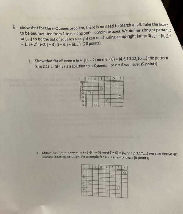 Solved Show that for the n-Queens problem, there is no need | Chegg.com