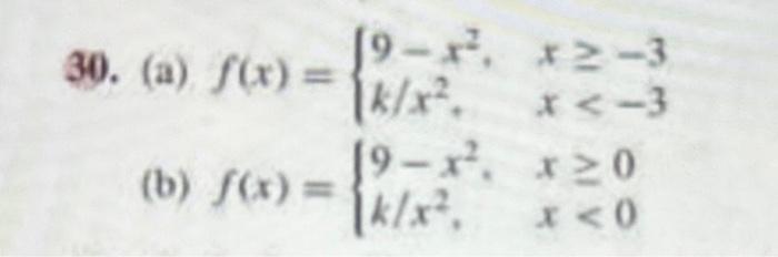 f(x)={9−x2,k/x2,x≥−3x