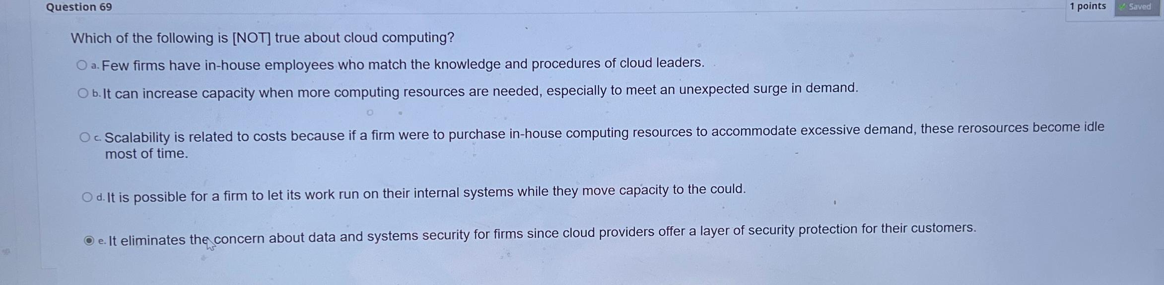 Solved Question 691 ﻿pointsWhich of the following is [NOT] | Chegg.com