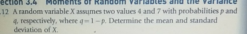 Solved ection 3.4 ents OT Ra .12 A random variable X assumes | Chegg.com