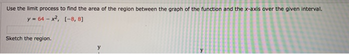 Solved Use the limit process to find the area of the region | Chegg.com