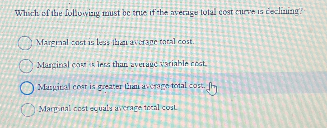 Solved Which of the following must be true if the average | Chegg.com