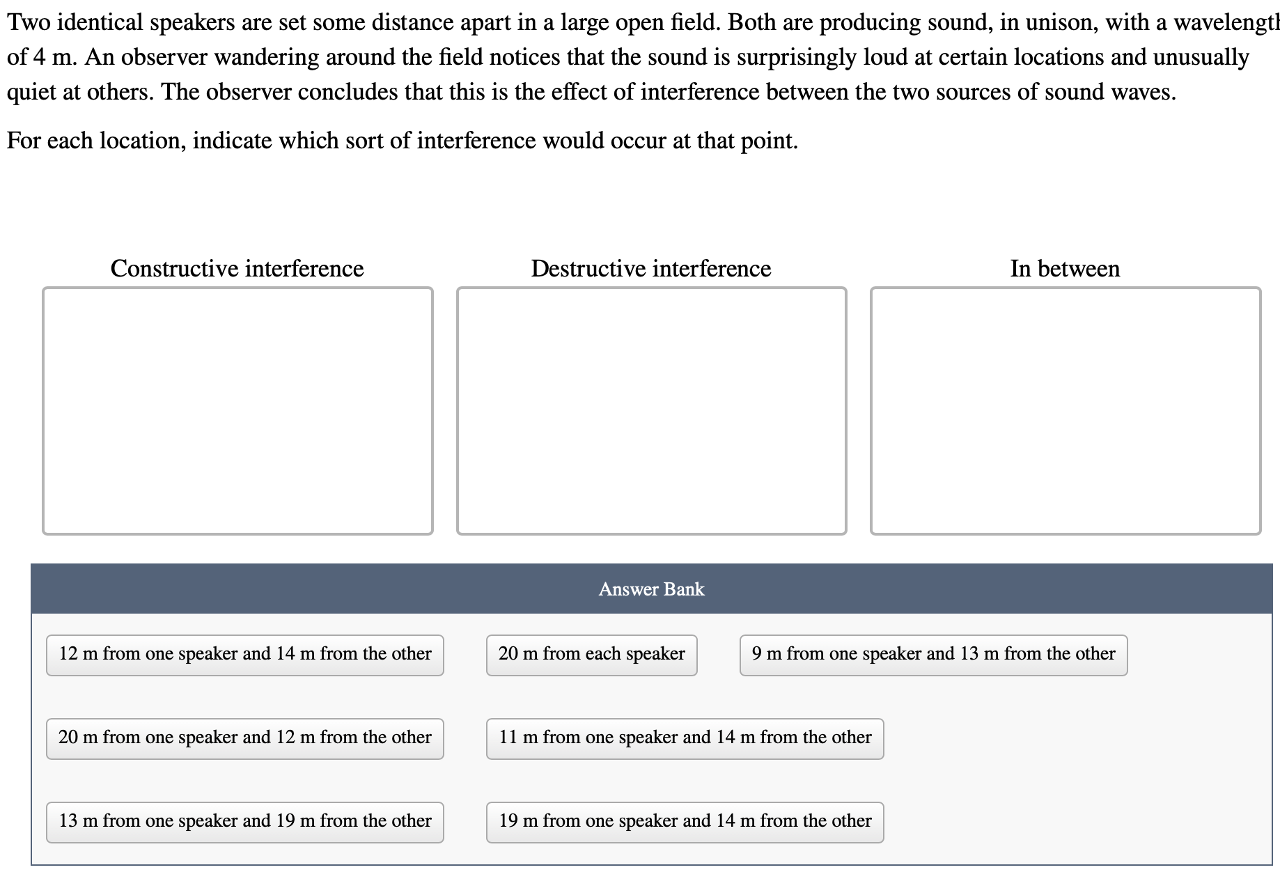 Solved Two identical speakers are set some distance apart in | Chegg.com