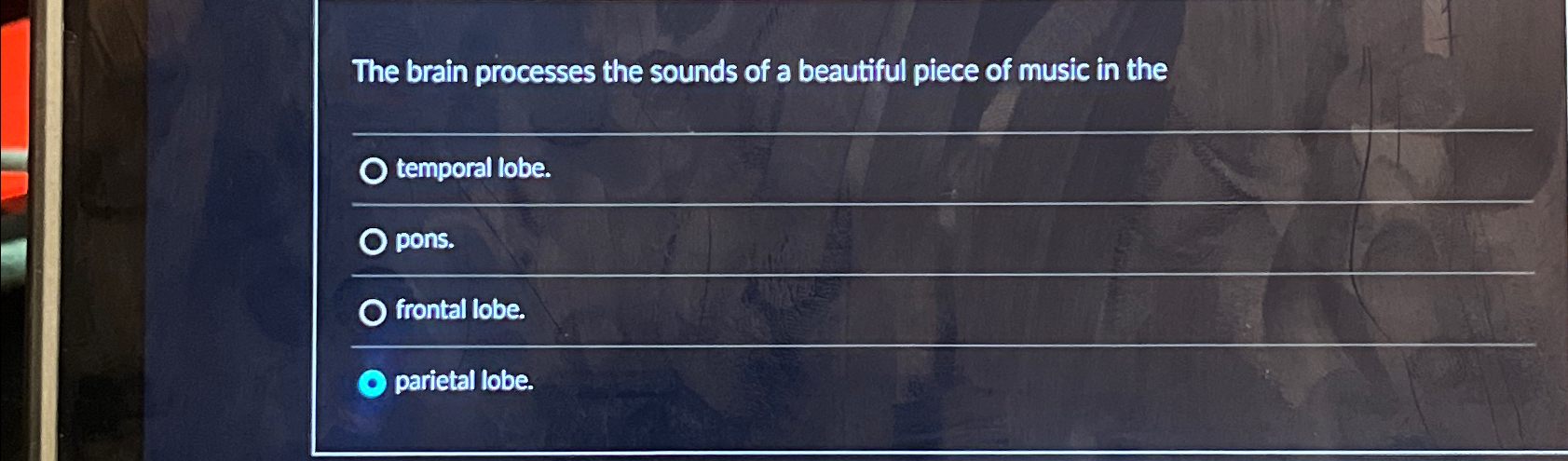 Solved The brain processes the sounds of a beautiful piece | Chegg.com