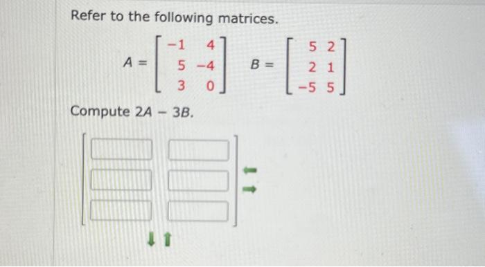 Solved Refer to the following matrices. | Chegg.com