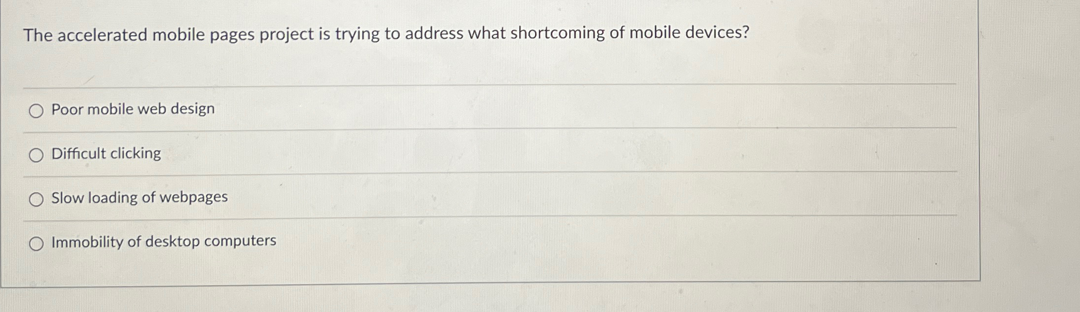 Solved The accelerated mobile pages project is trying to | Chegg.com