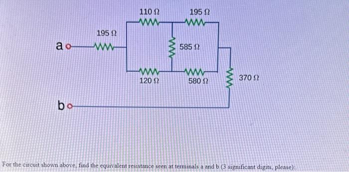 Solved For the circuit shown above, find the equivalent | Chegg.com
