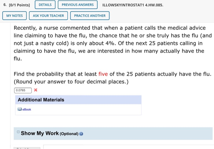 Solved Recently, a nurse commented that when a patient calls | Chegg.com