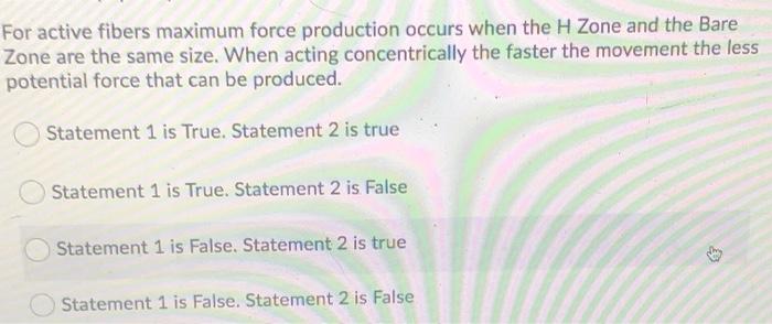 Solved For active fibers maximum force production occurs | Chegg.com