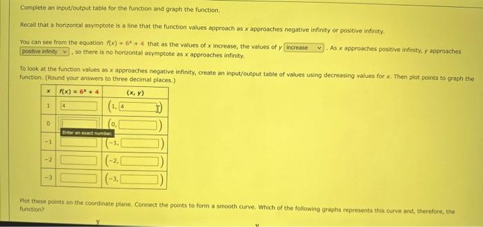 Solved Complete An Inputfoutput Table For The Function And
