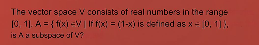 Solved The vector space V ﻿consists of real numbers in the | Chegg.com