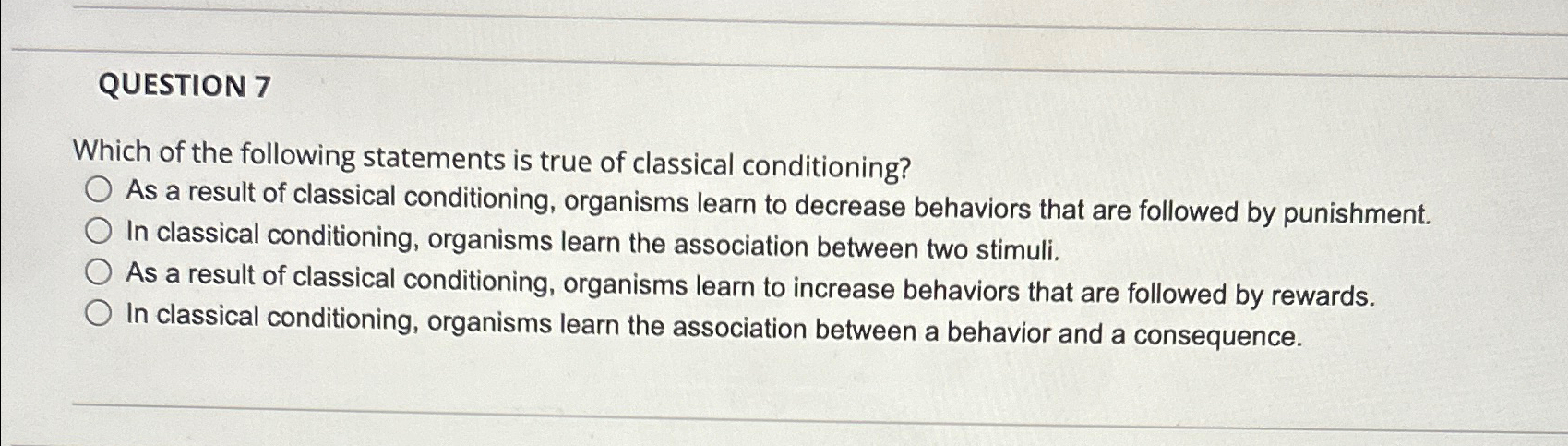 Solved QUESTION 7Which of the following statements is true | Chegg.com