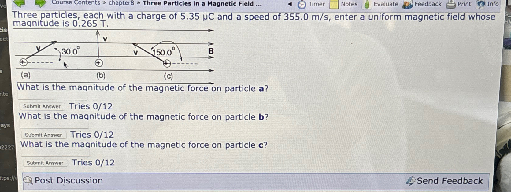 Solved Course Contents » ﻿chapter 8 » ﻿Three Particles in a | Chegg.com