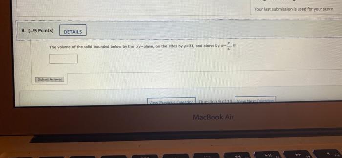 Solved submissions remaining for each question part only | Chegg.com