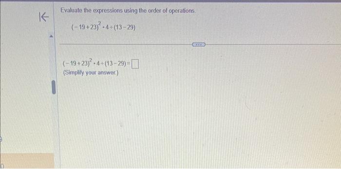 Solved Evaluate the expressions using the order of | Chegg.com