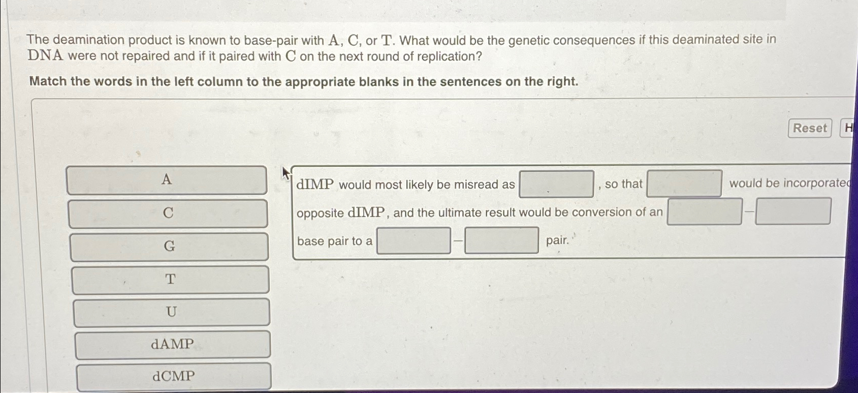 Solved The deamination product is known to base-pair with | Chegg.com