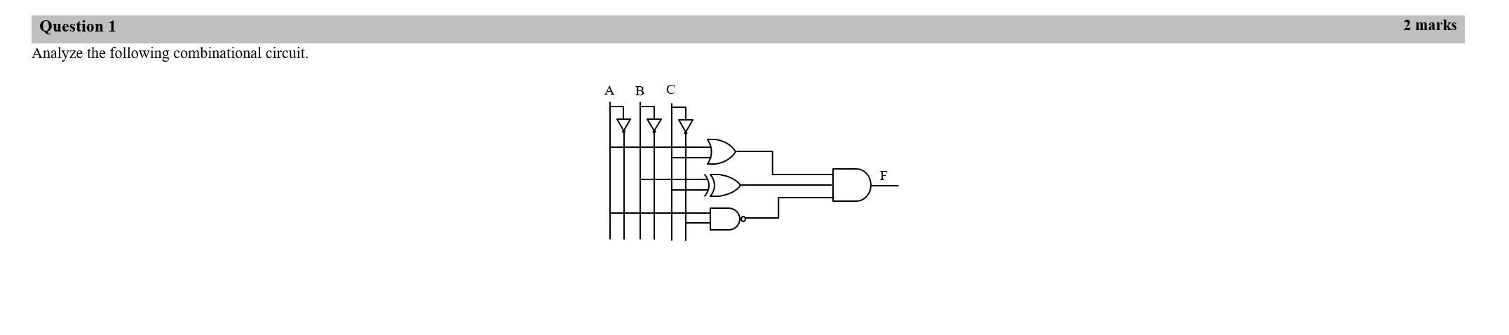 Solved Question 1Analyze the following combinational | Chegg.com Solved Question 1Analyze the following combinational | Chegg.com