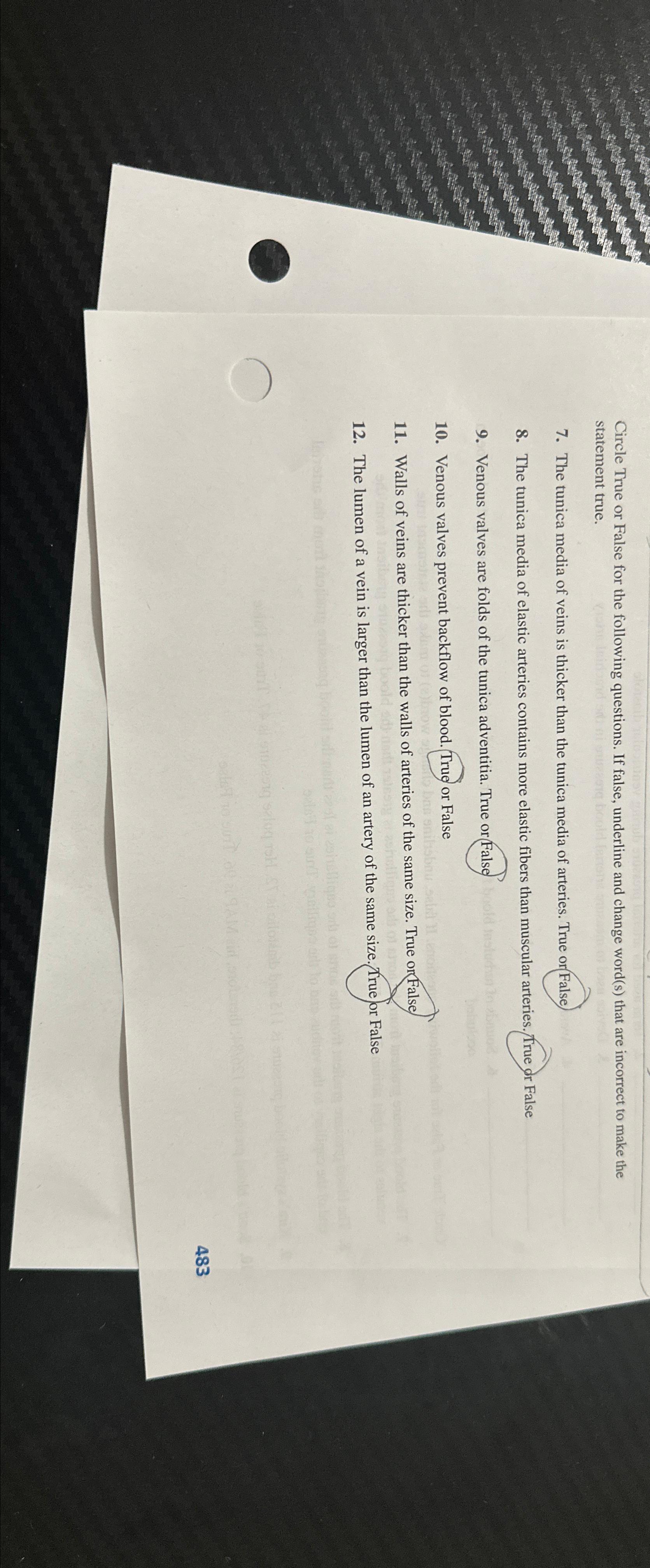 Solved Circle True or False for the following questions. If | Chegg.com