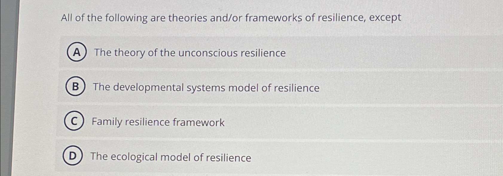 Solved All of the following are theories and/or frameworks | Chegg.com