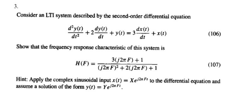 Solved Consider an LTI system described by the second-order | Chegg.com
