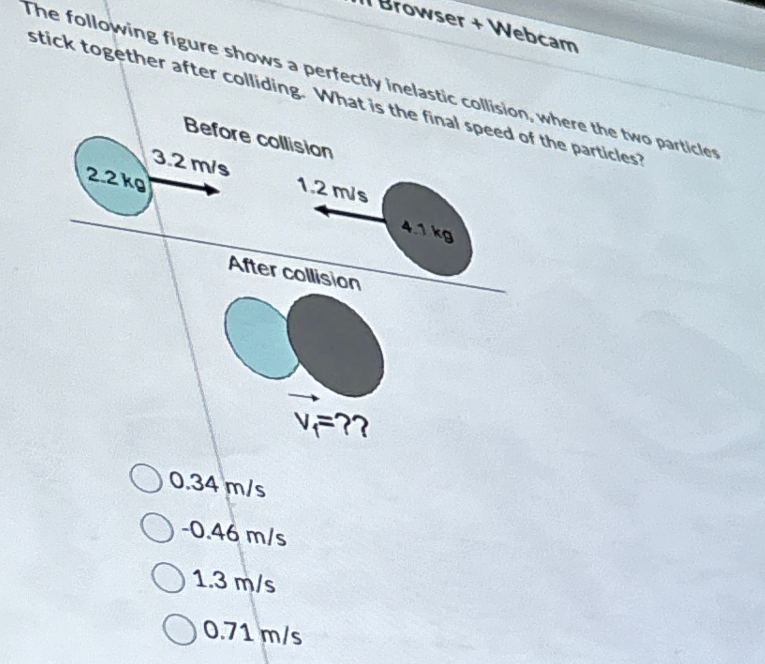 Solved stick together after shows a perfectly inelastic | Chegg.com