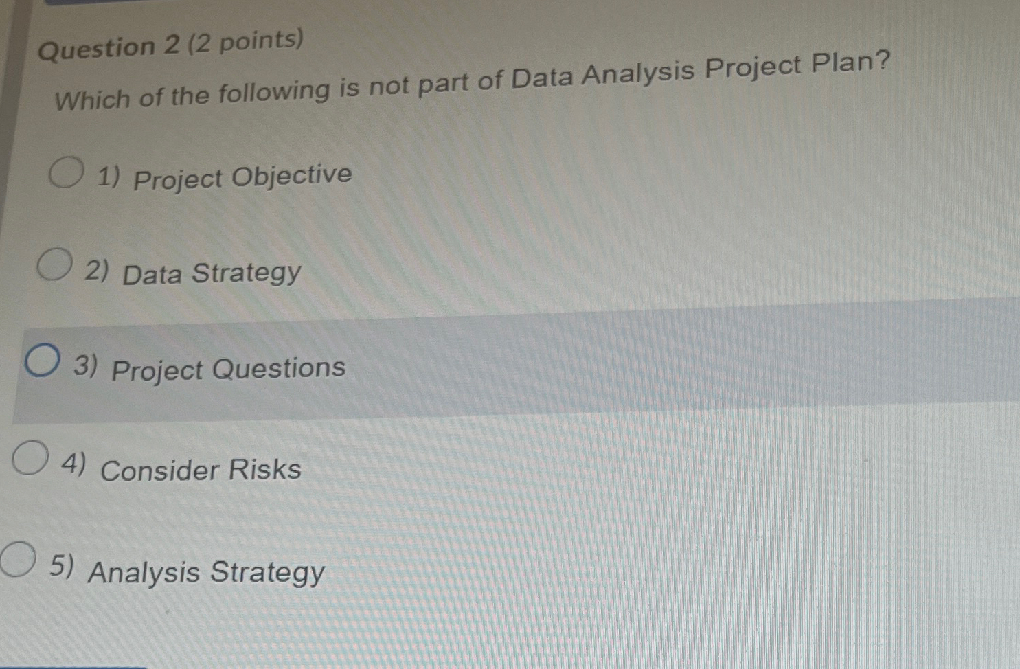 Solved Question 2 (2 ﻿points)Which of the following is not | Chegg.com