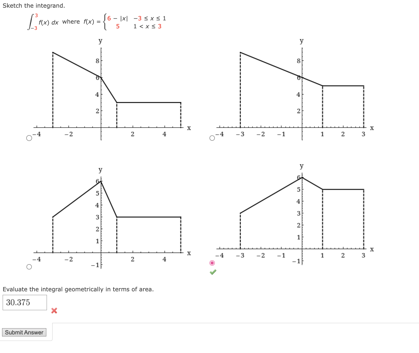 Solved Sketch the integrand and Evaluate the integral | Chegg.com