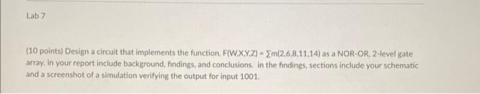 Solved (10 points) Design a circuit that implements the | Chegg.com