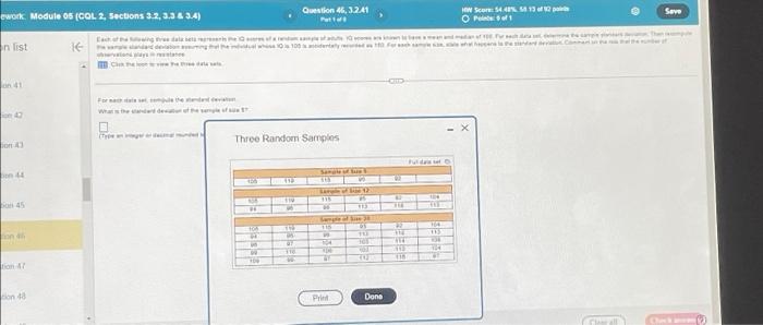 Solved Ework Module 05 Cql 2 Sections 3 2 3 3 And 3 4 On