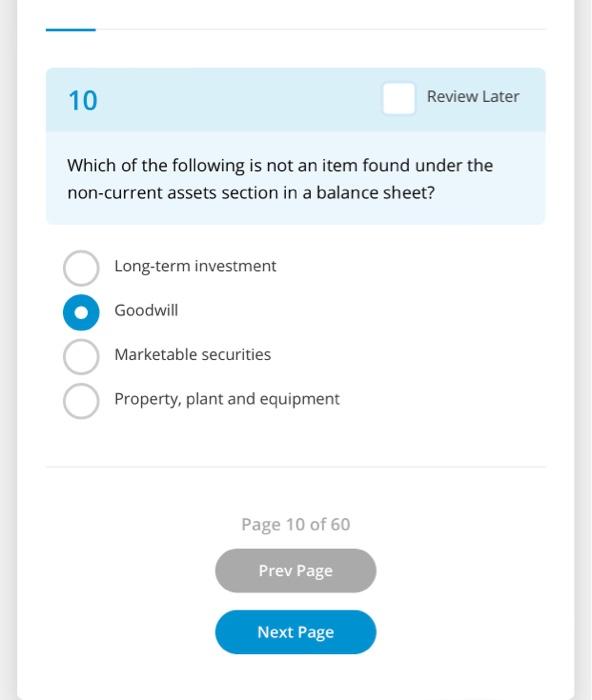 Solved Which of the following is not an item found under the | Chegg.com