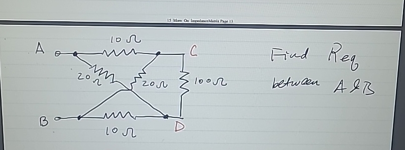 Solved Find Req between A ﻿& B | Chegg.com