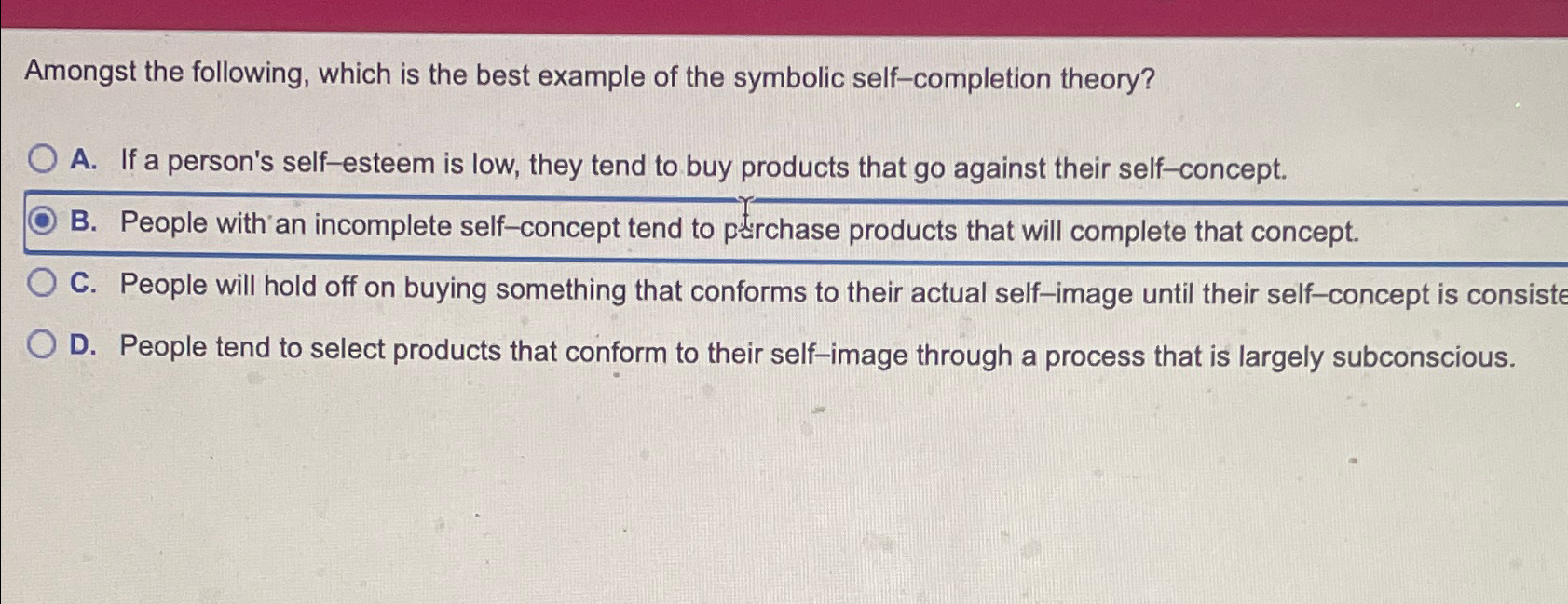 Solved Amongst the following, which is the best example of | Chegg.com