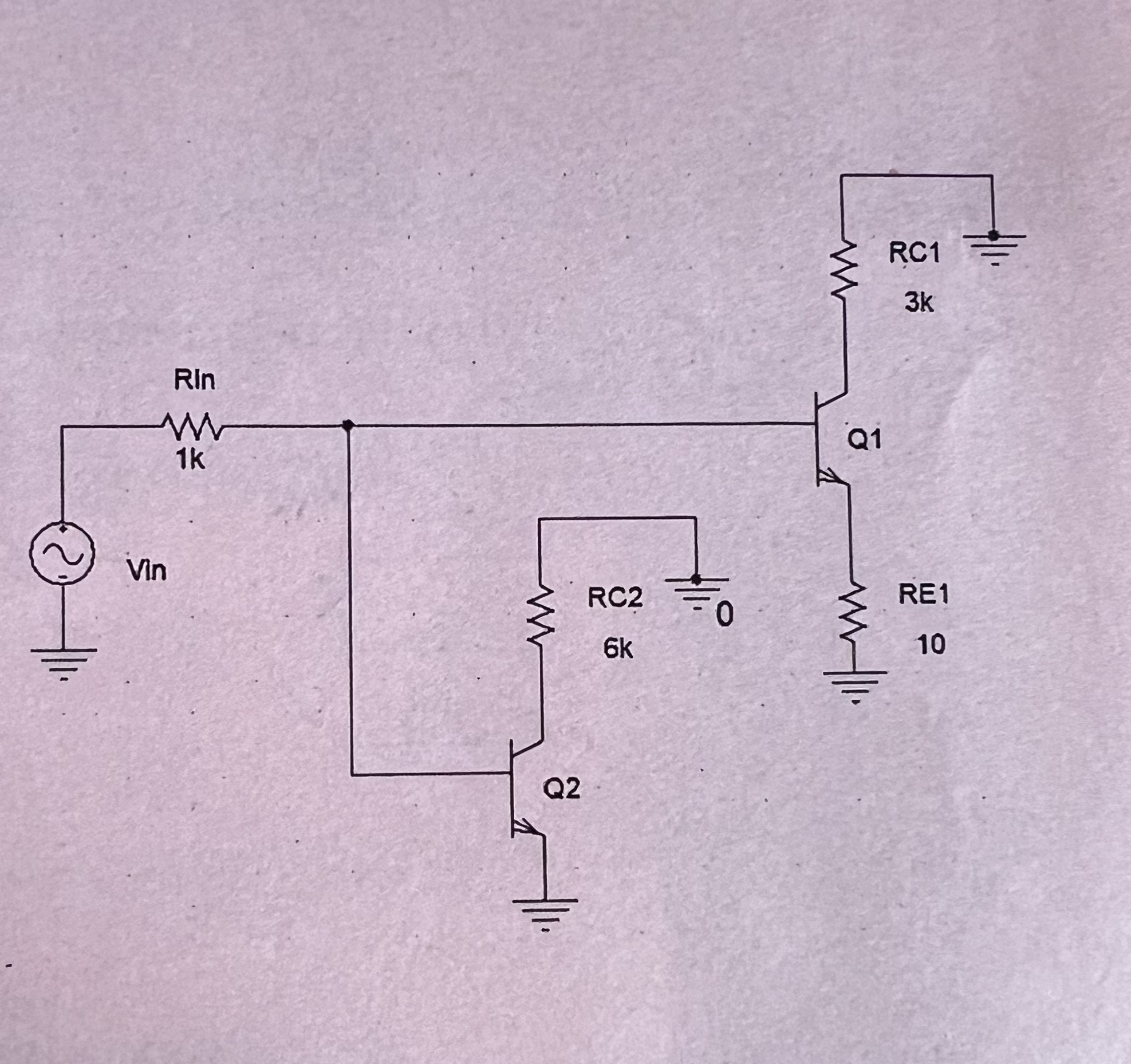 Solved Given that hFE is 100 ﻿and hie is 1 ﻿kohm for the | Chegg.com