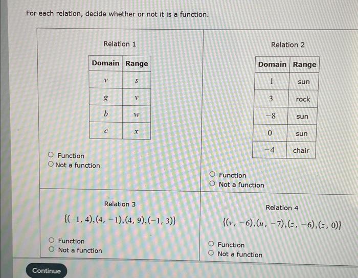Solved For Each Relation Decide Whether Or Not It Is A 6697