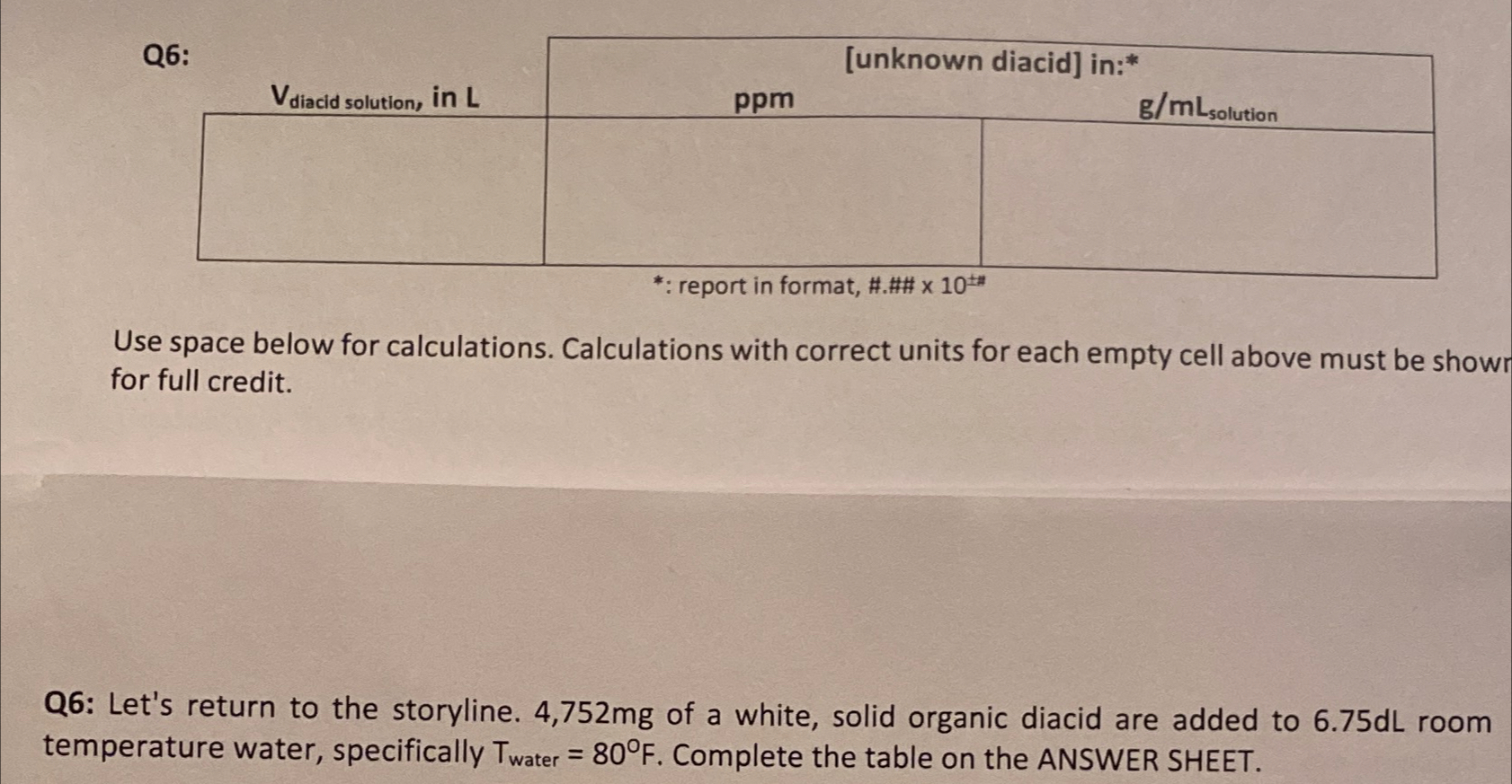 Solved Please answer question 6 and show calculations. | Chegg.com Solved Please answer question 6 and show calculations. | Chegg.com