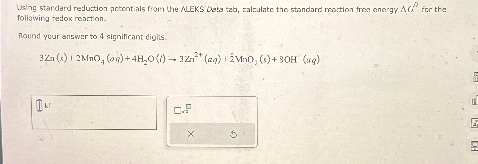 Solved Using standard reduction potentials from the ALEKS | Chegg.com