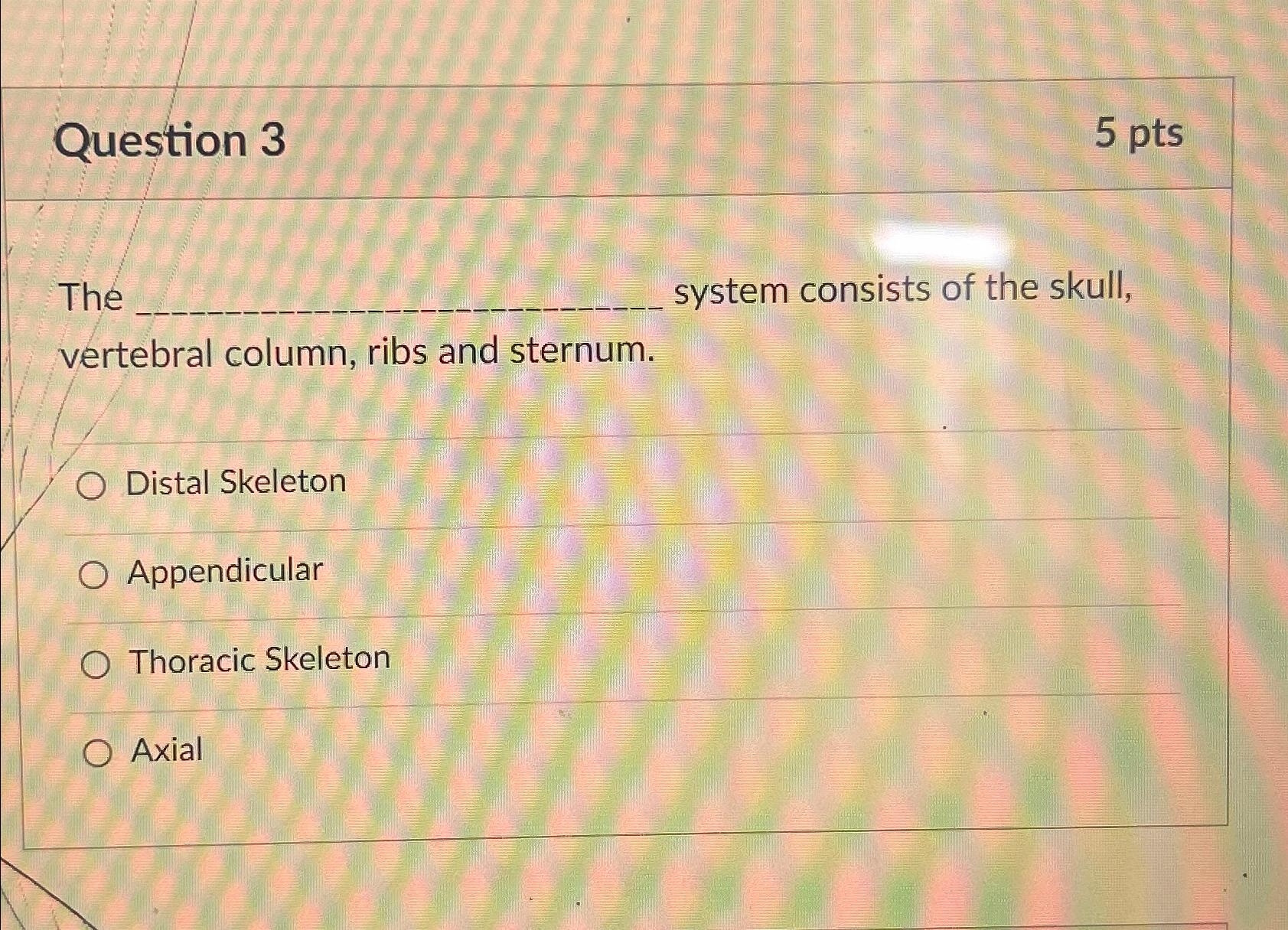 Solved Question 35 ﻿ptsThe system consists of the skull, | Chegg.com