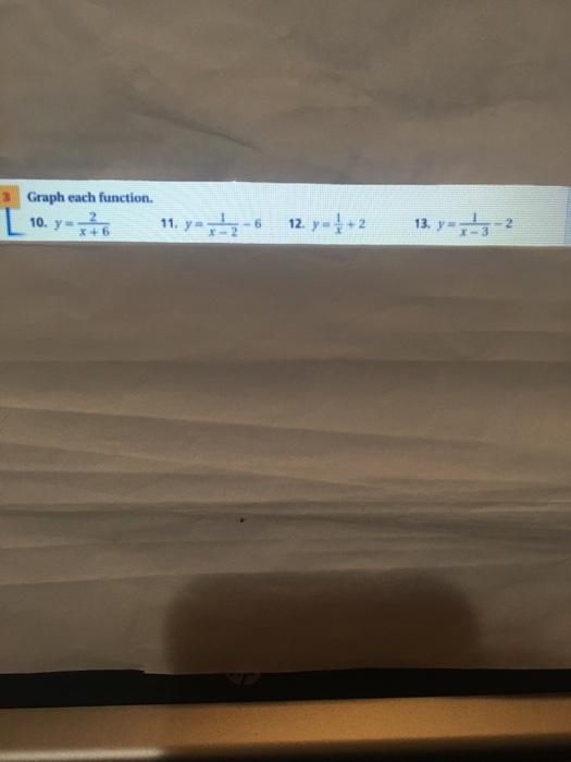 Solved Graph each function. 10. y 12. y - 12 | Chegg.com