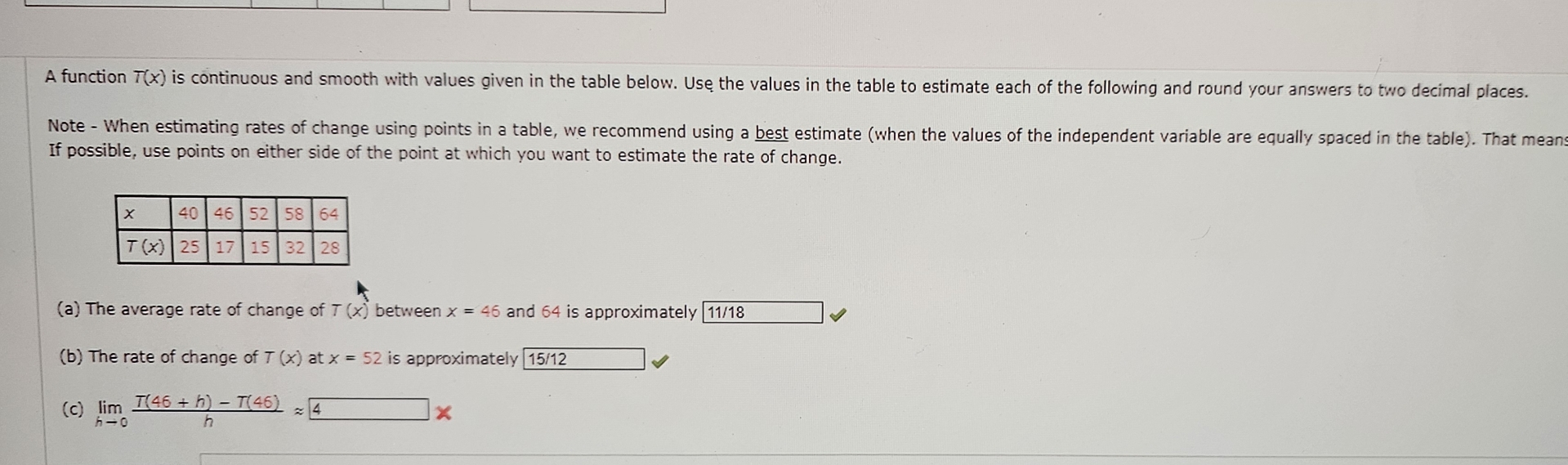 Solved A function T(x) ﻿is continuous and smooth with values | Chegg.com