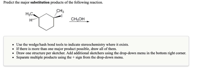 Solved Predict the major substitution products of the | Chegg.com