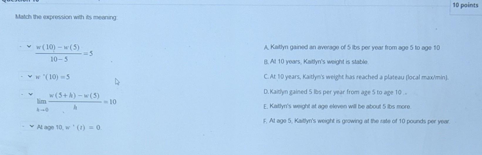 Solved Match the expression with its meaning: | Chegg.com