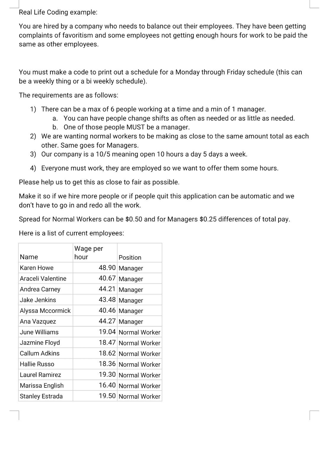 Real Life Coding example: You are hired by a company | Chegg.com