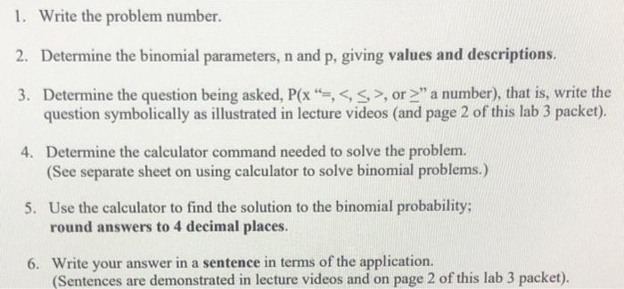 Solved 1. Write the problem number. 2. Determine the | Chegg.com