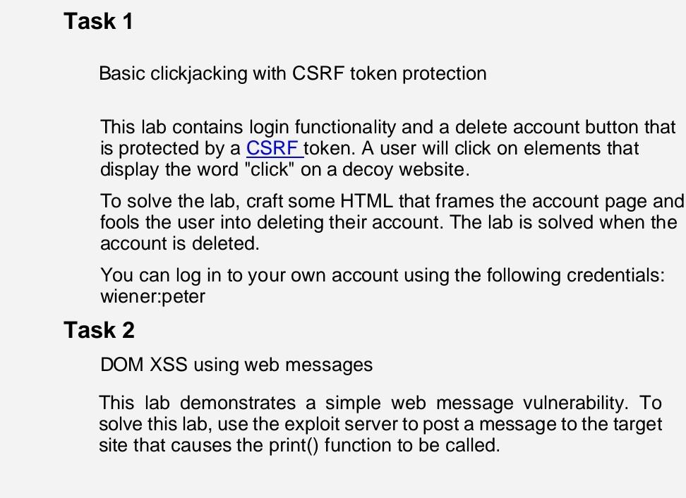 Solved Basic clickjacking with CSRF token protection This | Chegg.com