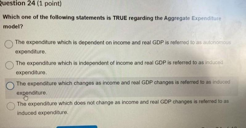 Solved 2uestion 24 (1 ﻿point)Which one of the following | Chegg.com